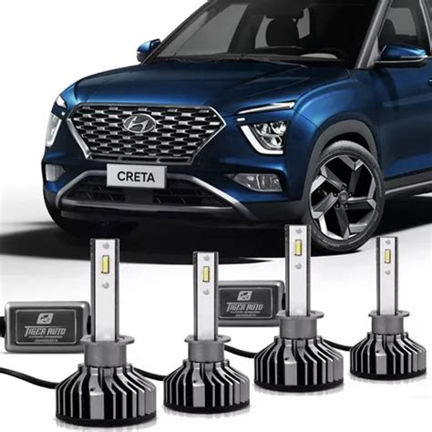 Kit Lâmpadas Ultra Led Alto Baixo Milha Creta 2022 2023 6k