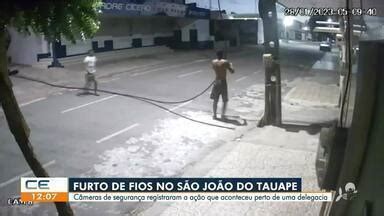CETV 1ª Edição Fortaleza Câmeras flagram furto de fios no bairro