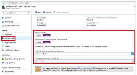 here s how you can configure secure ldap for azure ad domain services
