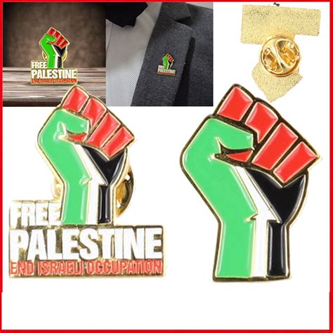 Palestine Palestinian Flag Pin Badge Lapel Bendera Palestin Shopee