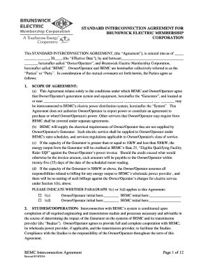 Fillable Online STANDARD INTERCONNECTION AGREEMENT FOR WAKE ELECTRIC