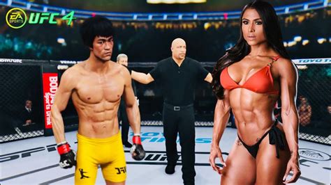 PS5 Bruce Lee Vs Beautiful Female Bodybuilder Dilian EA Sport UFC 4