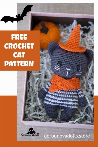 Free Crochet Cat Pattern Amigurumi For Halloween In 2023 Crochet Cat