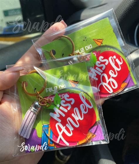 Llavero con vinil maestros Regalos personalizados para maestros Día