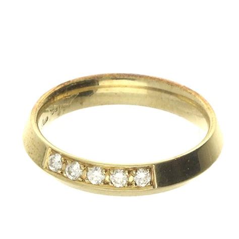 Ring Af Guld 14kt Fattet Med Brillanter Ialt Ca 0 125ct Ebuy Dk