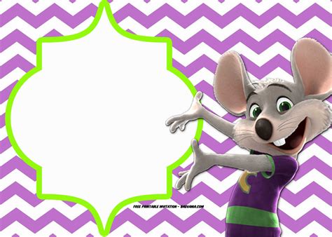 Printable Chuck E Cheese Invitations