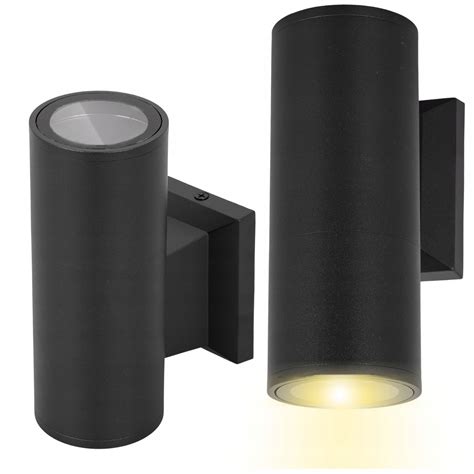 Kinkiet ogrodowy Lampa elewacyjna zewnętrzna LED do OGRODU czarna IP54