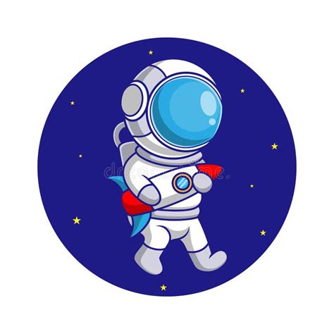 Dessin D Astronaute Dans L Espace Illustration De Vecteur