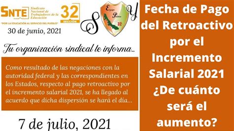Fecha De Pago Del Retroactivo Por Incremento Salarial Docente 2021 De