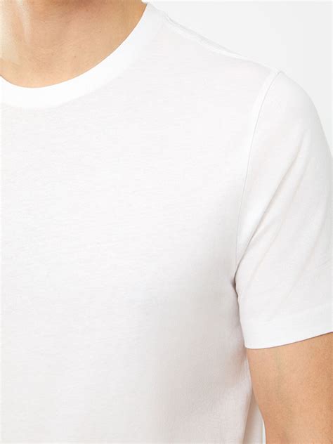 Crew Neck Short Sleeve Combed Cotton Men S T Shirt W31543Z8 Q6K