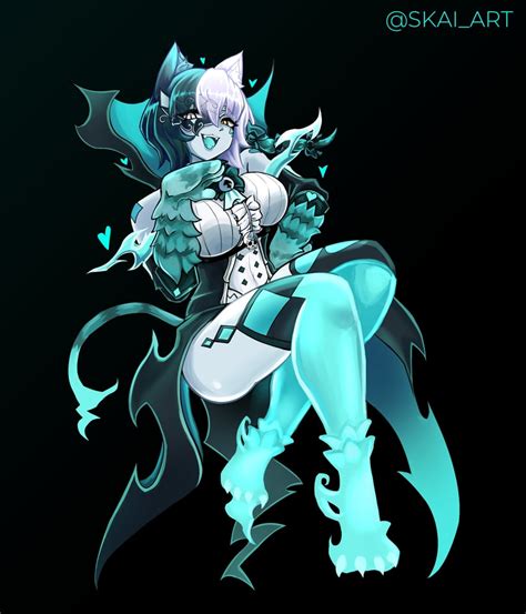 Cheshire Cat And Phantom Monster Girl Encyclopedia Drawn By Skai Art
