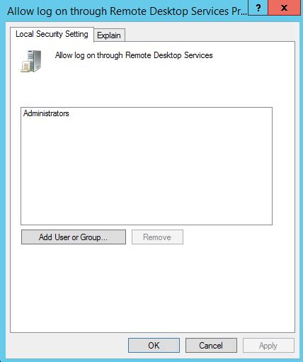 Unable To Remote Desktop To Server 2012 After Adding User To Remote