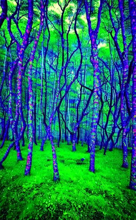Trippy Psychedelic Enchanged Forest Stable Diffusion OpenArt