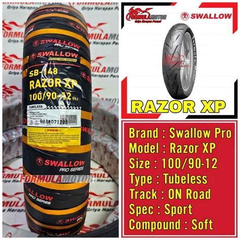 Jual Swallow Razor XP Ring 12 Tubeless All Size SoftCompound Ban
