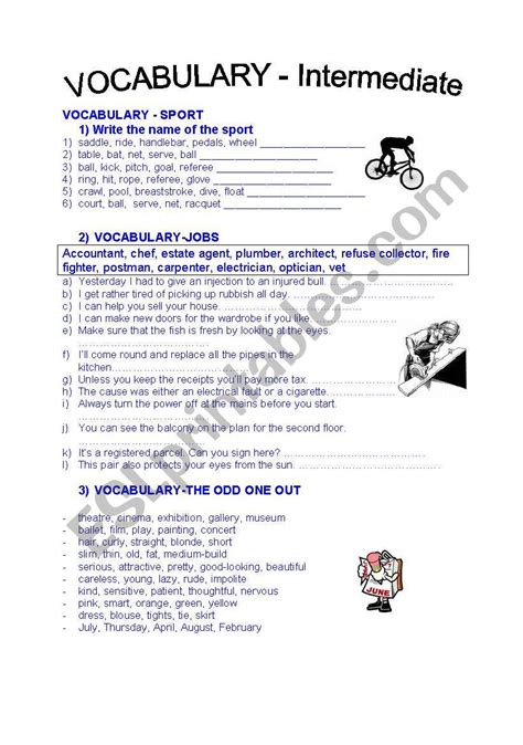 Vocabulary Intermediate 2 ESL Worksheet By Lidija