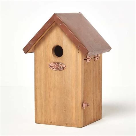 Cabane à oiseaux pour mésanges bleues en bois HOMESCAPES Nichoir