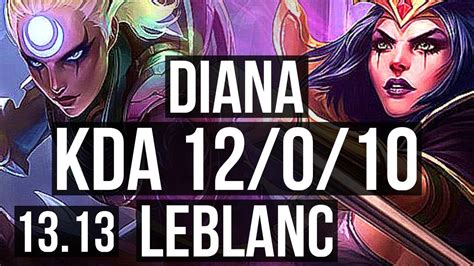 Diana Vs Leblanc Mid Solo Kills Legendary M Mastery