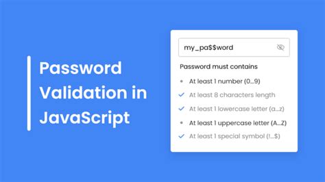 Password Validation Check In HTML CSS JavaScript