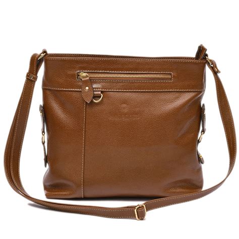 Bolsa Feminina Transversal de Couro Legítimo Moscou Menegatti Couro