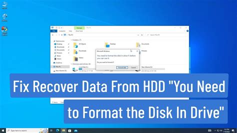 Fix Recover Data From Hdd You Need To Format The Disk In Drive Before