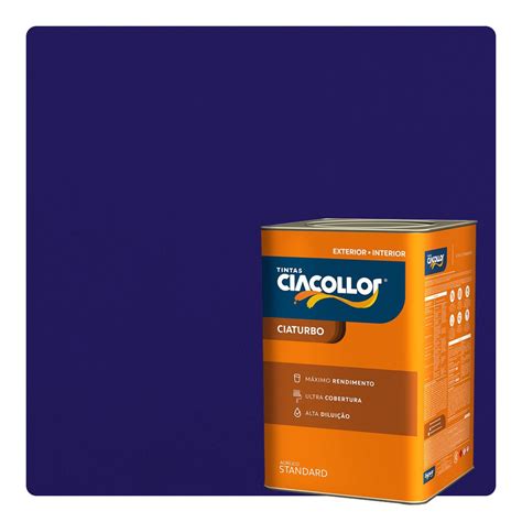 Tinta Para Parede Fosca Acrílico 18lt Ciacollor Linha Ciaturbo Azul