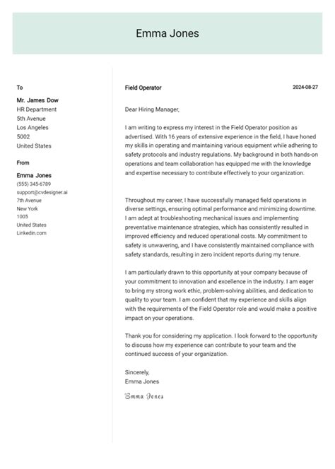 Assembly Operator Cover Letter Examples For Free Templates