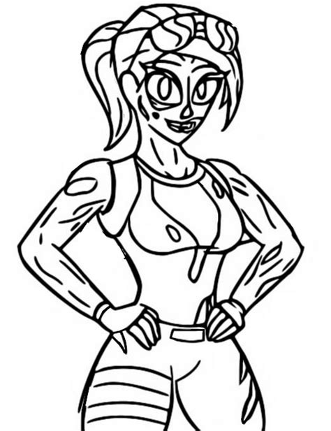 Coloriage Fortnite Skins Populaires Ghoul Trooper 10