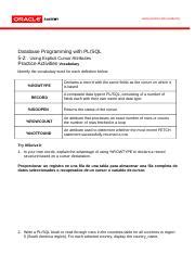 Plsql Practice Docx Oracle Academy Database Programming