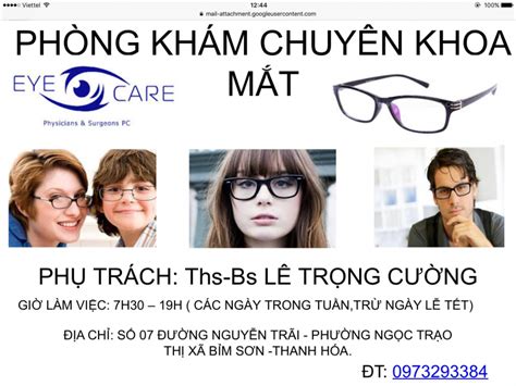 Phòng khám chuyên khoa Mắt Bác sĩ Cường
