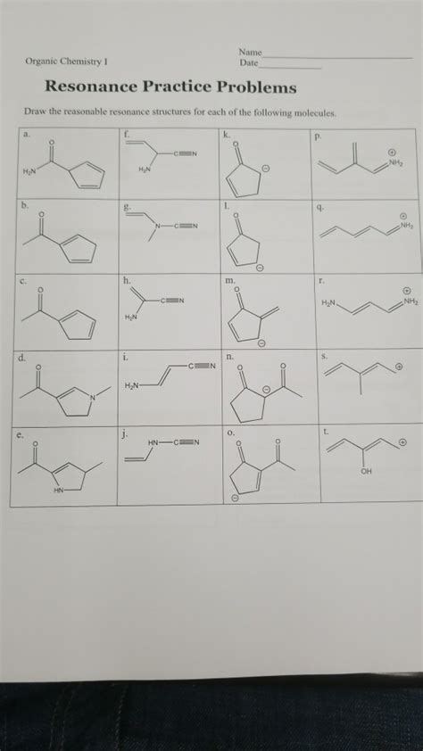 Drawing Resonance Structures Practice Warehouse Of Ideas