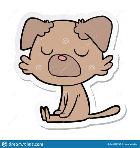 Etiqueta De Um C o Dos Desenhos Animados Ilustração do Vetor