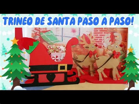 cómo hacer un TRINEO NAVIDEÑO DE SANTA DE CARTÓN así lo hice Te lo