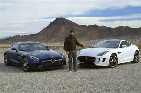 Jaguar F Type R And Mercedes Amg Gt S Face Off On Head Head