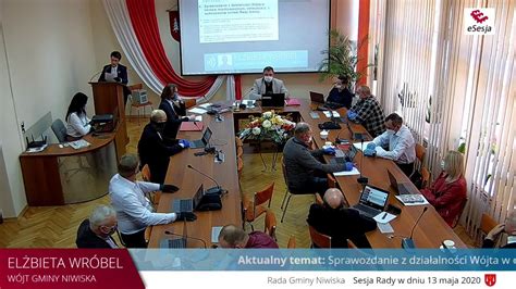 XXI Sesja Rady Gminy Niwiska 13 05 2020 R Godz 09 00 Transmisja