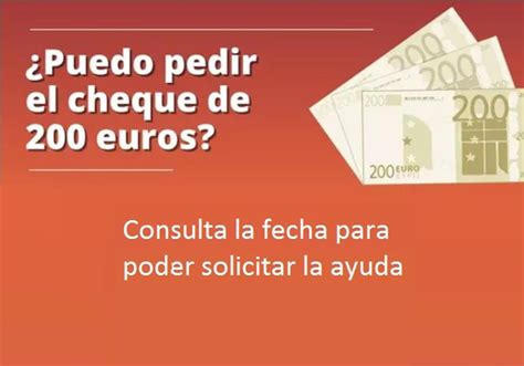Ya se puede pedir la ayuda de 200 euros Así puedes solicitar el cheque