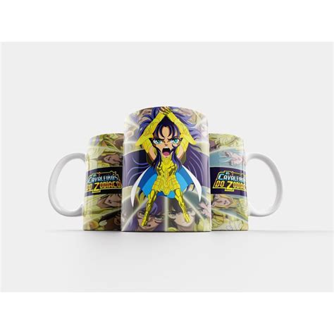 Caneca Cavaleiros do Zodíaco Cavaleiro de Ouro Gêmeos no Shoptime