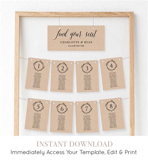 Free Seating Chart Template For Your Needs