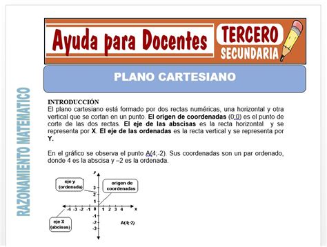 Resultado De Imagen Para Ficha Sobre El Plano Cartesiano Tercero De