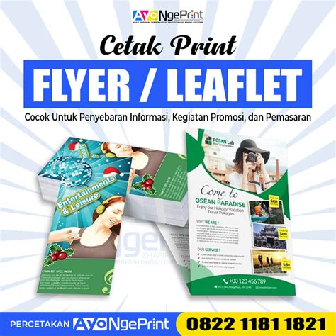 Cetak Print Flyer Leaflet A5 A4 Brosur Art Paper 1 2 Sisi Murah