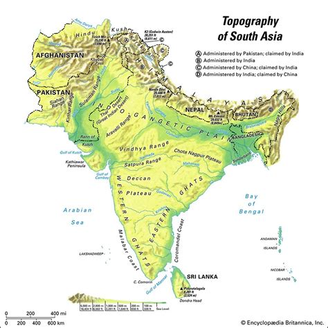 South Asia Topographic Map Trudy Ingaberg