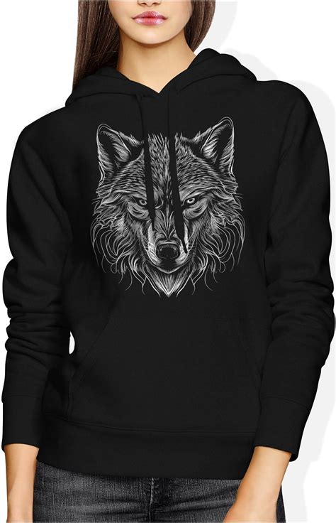 Wilk Damska Bluza Z Kapturem