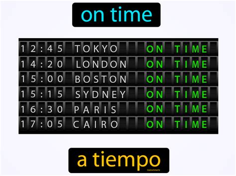 A Tiempo Definition Image Flippy Flashcards