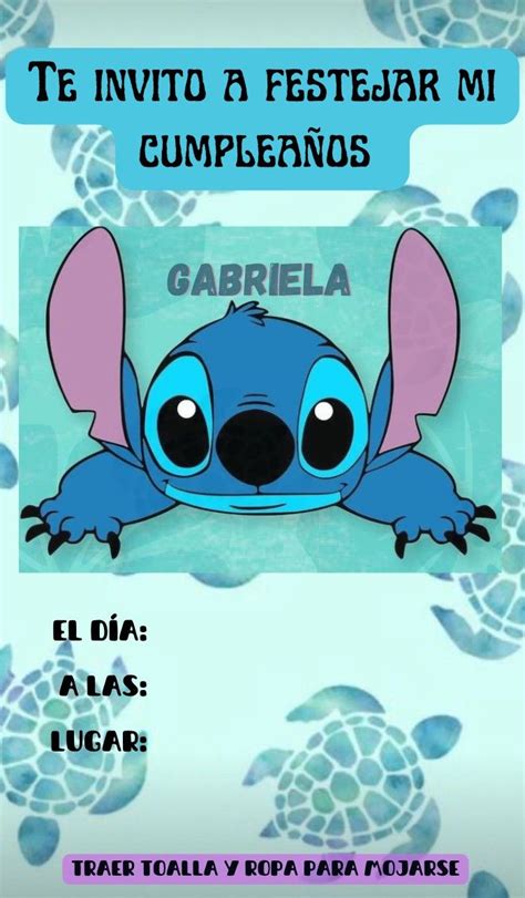 15 Invitaciones De Stitch Lilo Y Stitch Gratis Para Editar Imprimir O