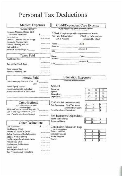 Itemized Deductions Worksheet 2016 Db Excel