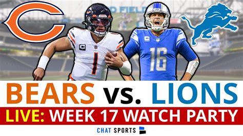 Bears Vs Lions Live Streaming Scoreboard Play By Play Highlights