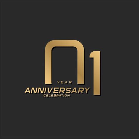 Premium Vector 1 Year Anniversary Celebration Logotype With Modern