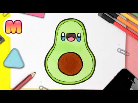 COMO DIBUJAR UN AGUACATE KAWAII Dibujos Kawaii Faciles Aprende A