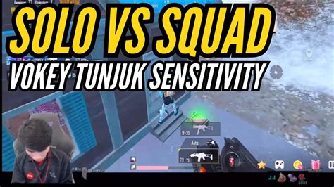 SOLO VS SQUAD VOKEY TUNJUK SENSITIVITY TERBARU YouTube