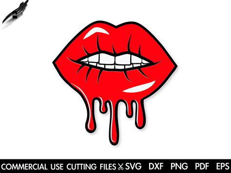Drippin Lips SVG Lips Svg Cut File Silhouette Cricut Etsy Hong Kong