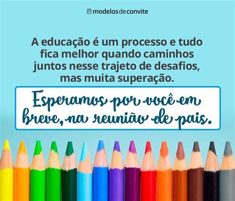Cartão para Reunião de pais
